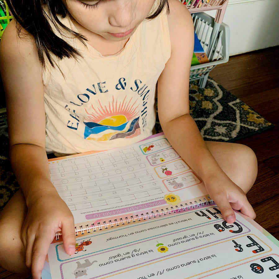 Spanish Reusable Grooved Handwriting Workbooks for Kids With Disappear ...