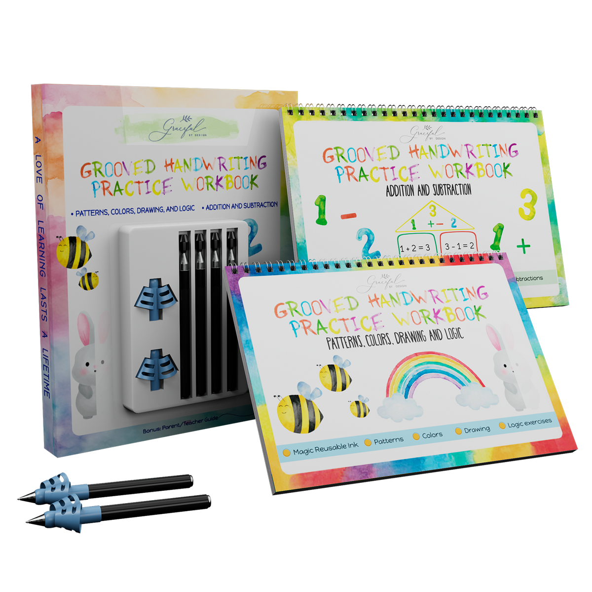 Reusable Grooved Handwriting Workbooks for Kids With Disappearing Ink ...